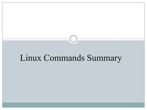linux admin quick reference ppt