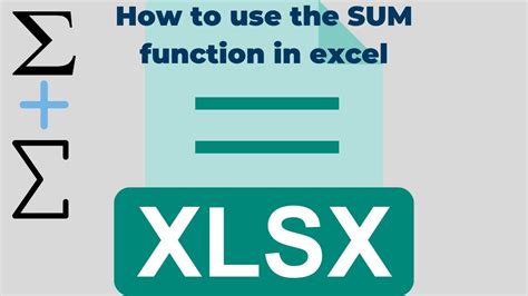 How To Use The Sum Function In Excel Youtube