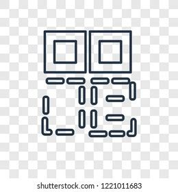 Qr Code Concept Vector Linear Icon Stock Vector Royalty Free