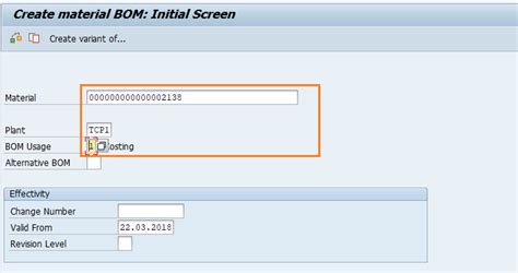 SAP SD Create Materials Bill