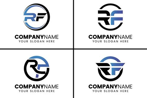 Creative Monogram Letter Rf Logo Design 28103729 Vector Art At Vecteezy