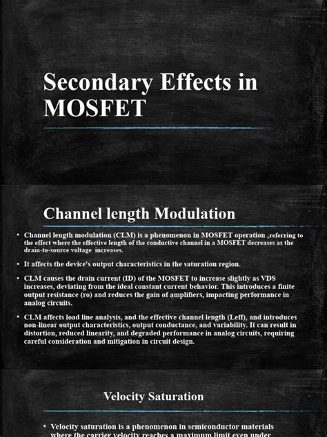 secondary effects in mosfet download free pdf mosfet field effect