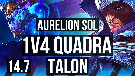 AURELION SOL Vs TALON MID 1v4 Quadra 75 Winrate Rank 5 Aurelion