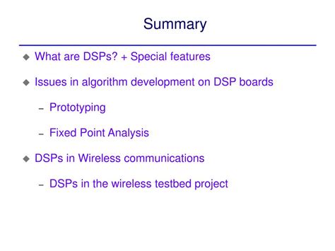 Ppt Dsps In Wireless Communication Systems Powerpoint Presentation
