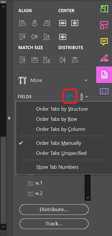 Question About Using The Tab On A Fillable Form Adobe Product