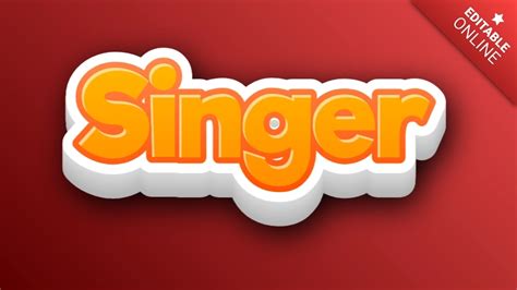 Singer Text Effect Generator