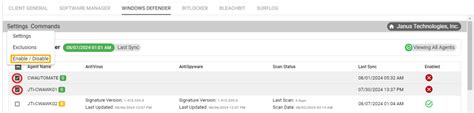 Windows Defender Client Settings Enable Disable Rmmmax