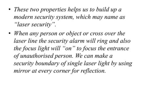 Laser Security System PPTX