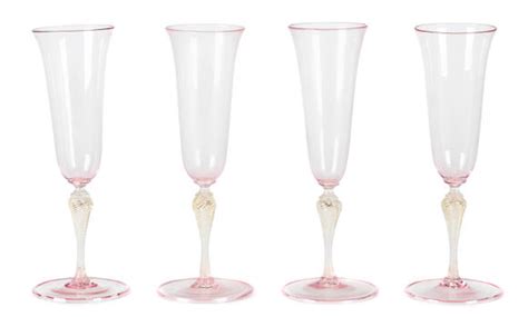 Bonhams A Suite Of Nine Venetian Glass Champagne Flutes