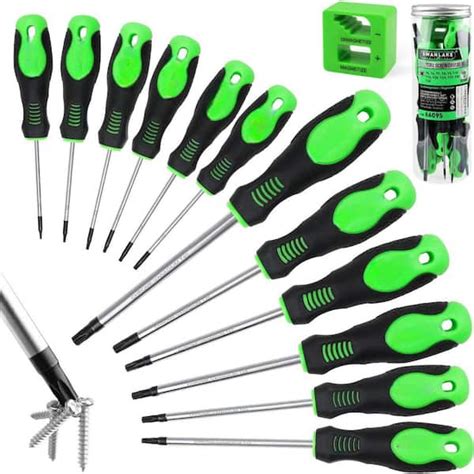 Ekieudl Magnetic Torx Screwdriver Set T5 To T40 Star Screwdriver 13