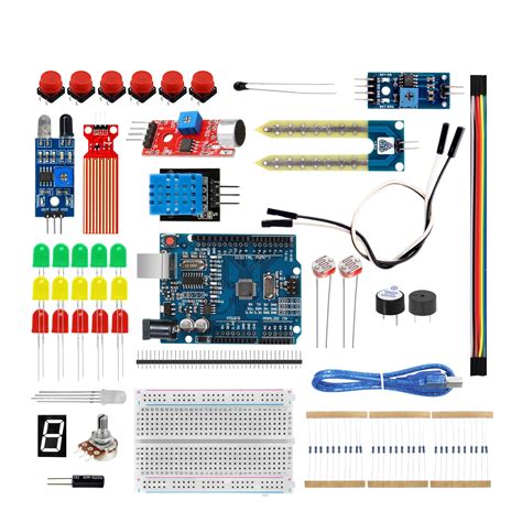 Makerlab Basic Starter Kit For Uno R3 With Tutorial Code Compatible Wi Makerlab Electronics