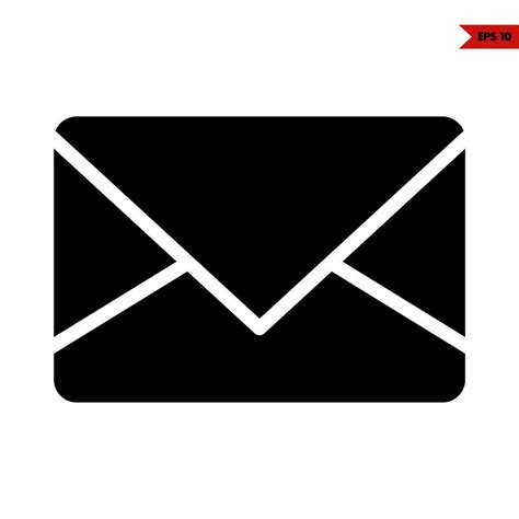 Mail Glyph Icon 24756394 Vector Art At Vecteezy
