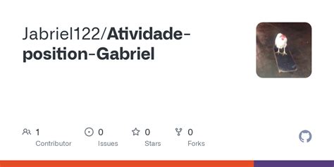 Github Jabriel Atividade Position Gabriel
