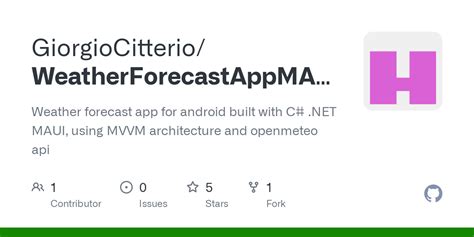 Github Giorgiocitterioweatherforecastappmaui Weather Forecast App