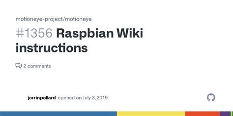Raspbian Wiki Instructions · Issue 1356 · Motioneye Projectmotioneye