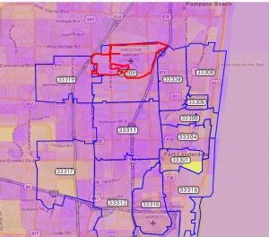 Fort Lauderdale Zip Code Map Map Of The Usa With State Names