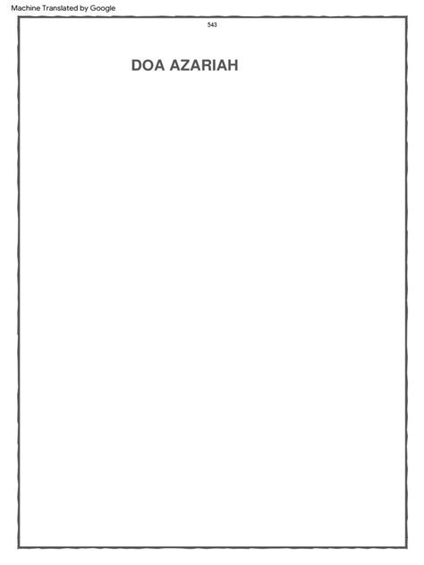 Doa Azariah Pdf