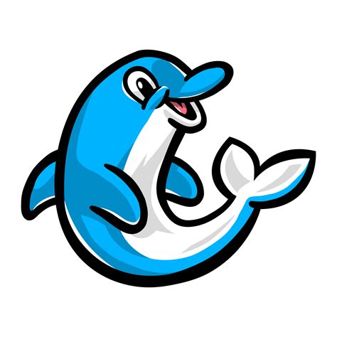 Dolphin Cartoon Illustration 544741 Vector Art At Vecteezy