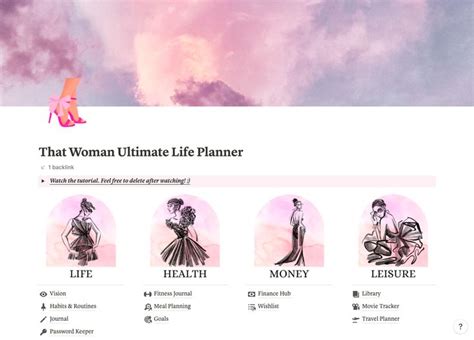That Woman Notion Planner All In One Aesthetic Notion Planner Aesthetic