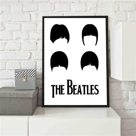 Framed Poster The Beatles Poster Music Abbey Road Wall Decal Etsy