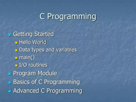 Ppt C Programming Powerpoint Presentation Free Download Id4815649