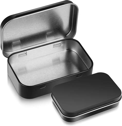 Metal Rectangular Empty Hinged Tins Tin Containers Empty Metal Tins Box