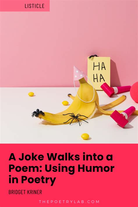 A Joke Walks Into A Poem Using Humor In Poetry — The Poetry Lab