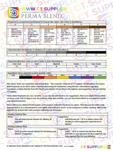 Permablend Escala Pdf Brown Human Skin Color