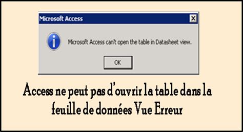 Corriger Access Erreurs Archives Ms Access Blog Réparer Et