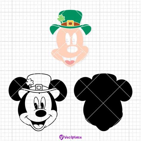 Minnie Mouse Svg St Patricks Day Svg Cut File Cricut Png Vector