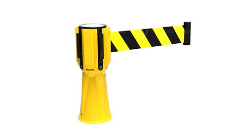 Traffic Cone Topper Connector With Retractable Safety Belt Yellowblack