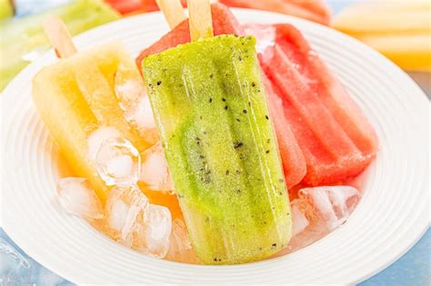 Premium Photo Summer Concept Various Fruit Popsicles