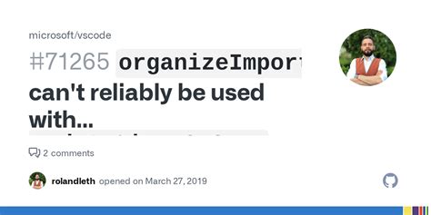 `organizeimports` Cant Reliably Be Used With `codeactionsonsave