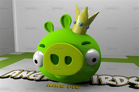 3d Model King Pig Angry Birds 3d Model Vr Ar Low Poly Cgtrader