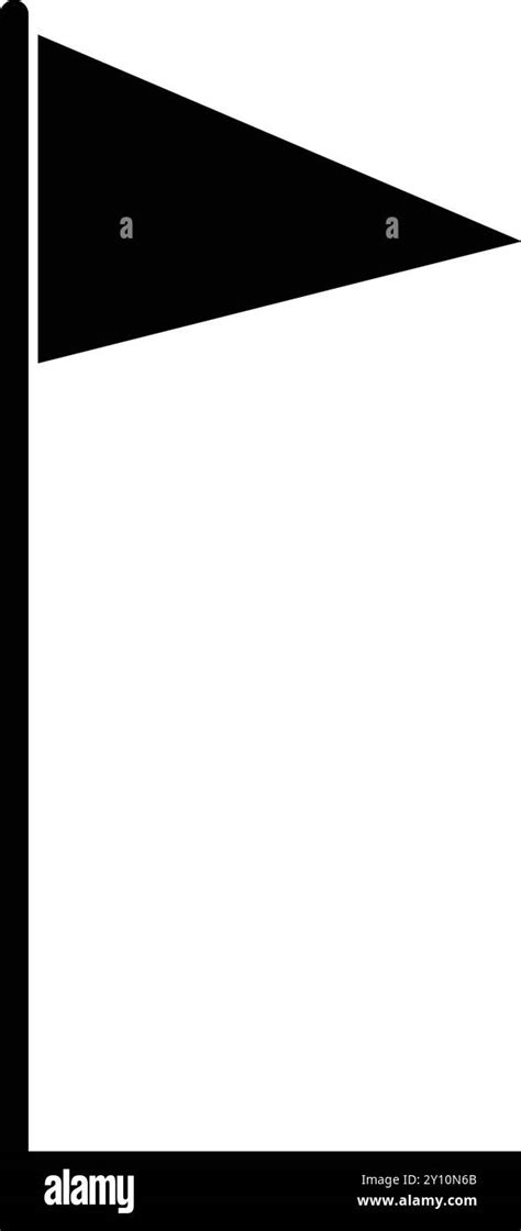 Triangle Flag Waving Sign Triangle Black Flags Icon Sports Presentation Sign International