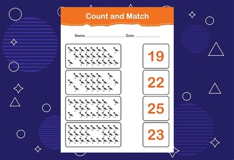 premium vector count and match with the correct number count how many