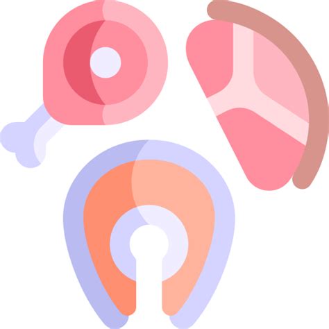 Icono De Carne Kawaii Flat