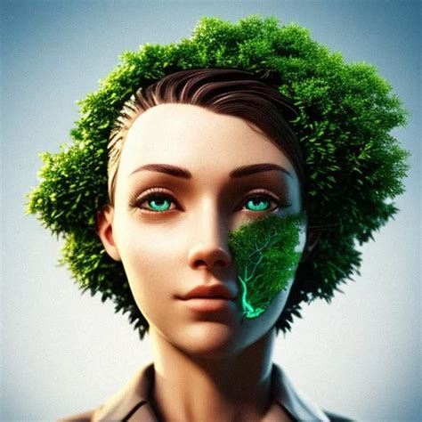 Ai Art Generator Simple 2d Artificial Intelligence Human With Tree And