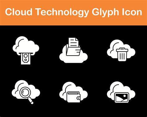 cloud technology vector icon set 20260269 vector art at vecteezy