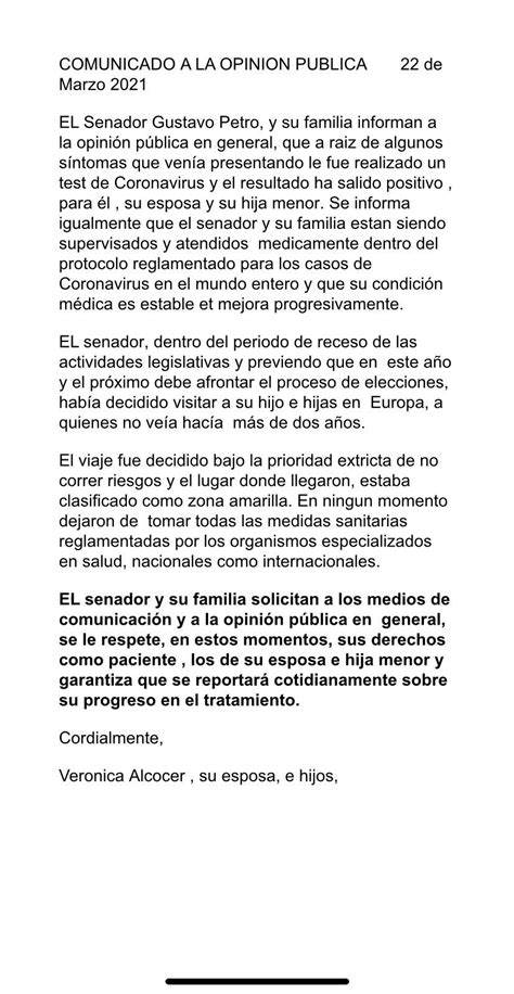 Gustavo Petro Sale Del Hospital Y Confirma Que Ya No Tiene Síntomas De