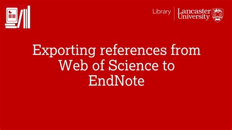 Exporting References From Web Of Science To EndNote YouTube