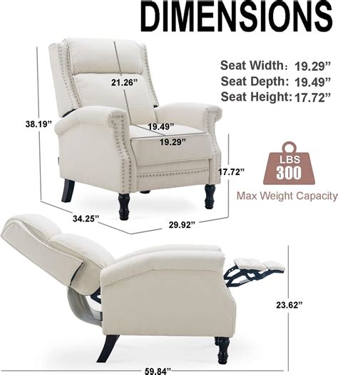 Buy Altrobene Pushback Recliner Chair Modern Accent Chair Wingback Arm Chair For Living Room