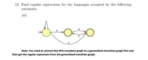 Solved Find Regular Expressions For The Languages Accepted