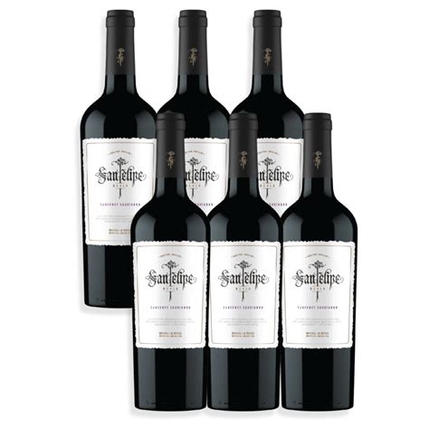 Vino Tinto San Felipe Roble Cabernet Sauvignon 750ml X6u Borrachines