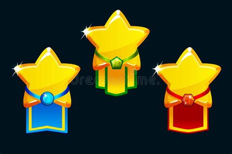 Golden Star Level Up Icon Element For Mobile Game Or Web Apps Modern