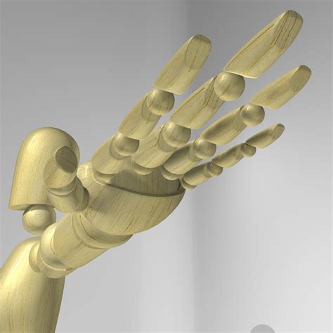 Rigged Wooden Mannequin Character Female 3d Obj