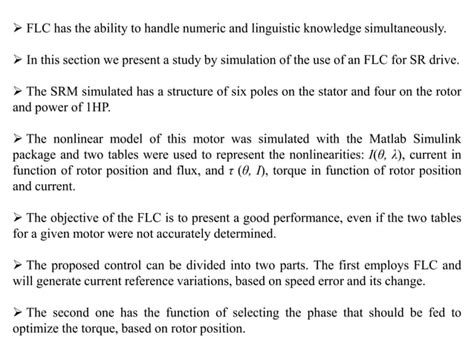 V Fuzzy Logic Control Of A Switched Reluctance Motor Ppt