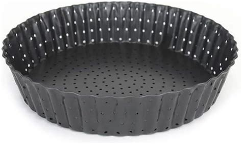 Space Home Moule à Tarte Perforé Moule à Quiche avec Fond Amovible Moule à Gâteau Rond
