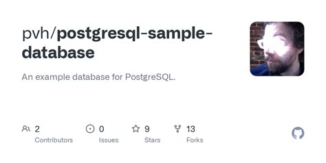 github pvh postgresql sample database an example database for postgresql