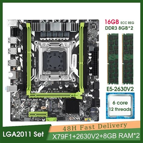 X79-F1 Motherboard Set Intel Xeon E5-2630 V2 CPU M.2 MATX With 2cps ...